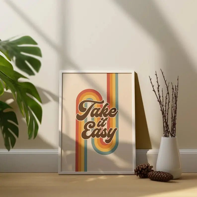 "Take It Easy" - Tekst & Quote poster | Plakater fra 79,-