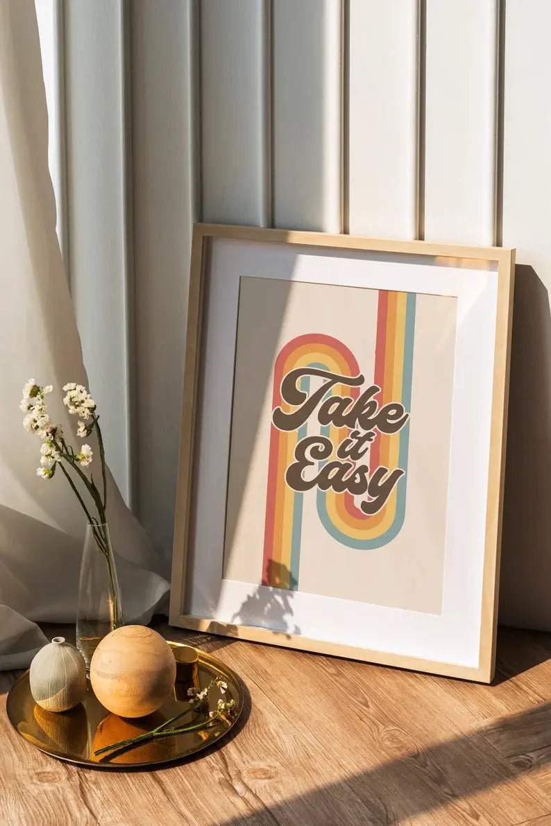 "Take It Easy" - Tekst & Quote poster | Plakater fra 79,-